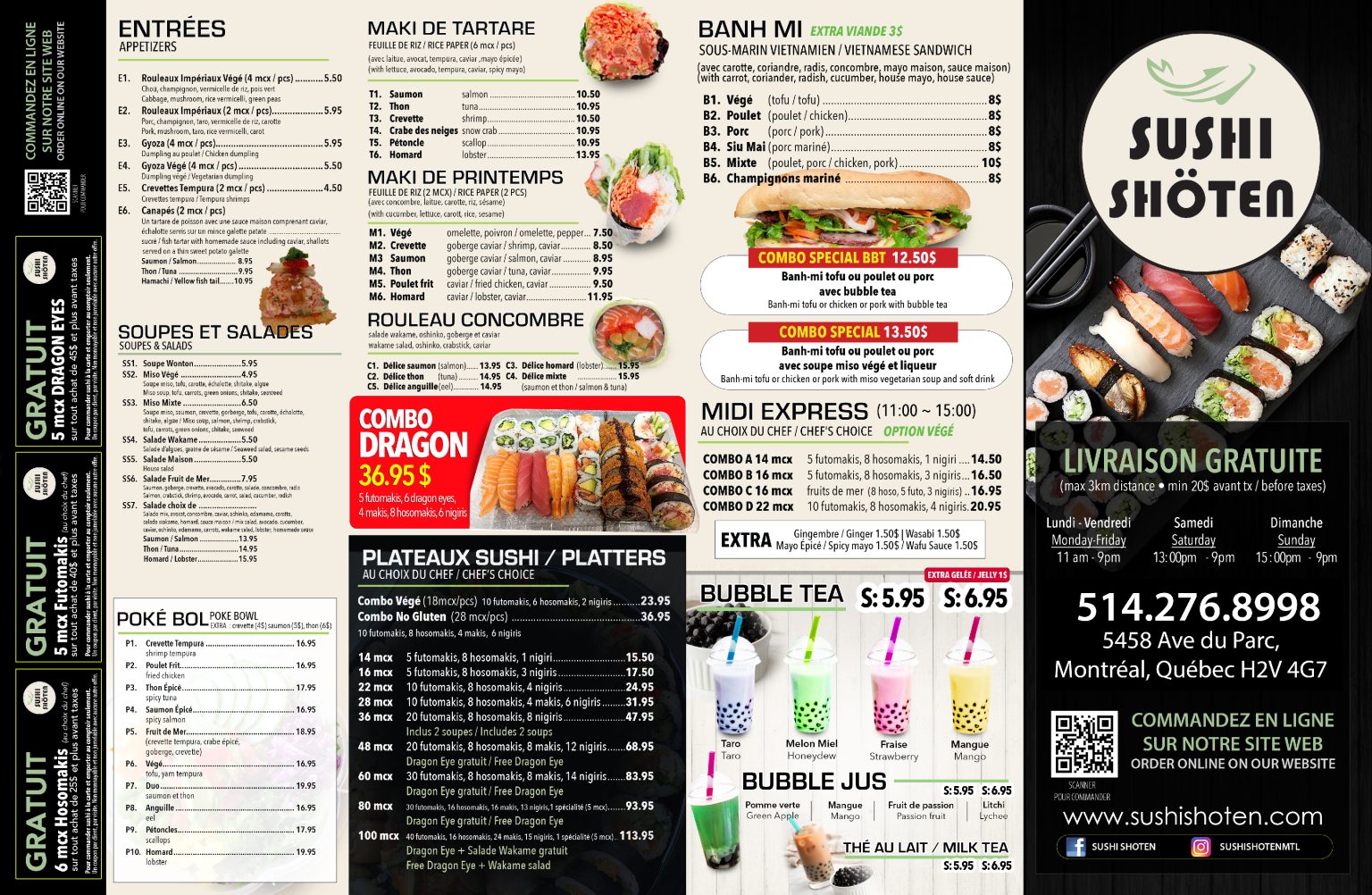 Menu - Sushi Shoten